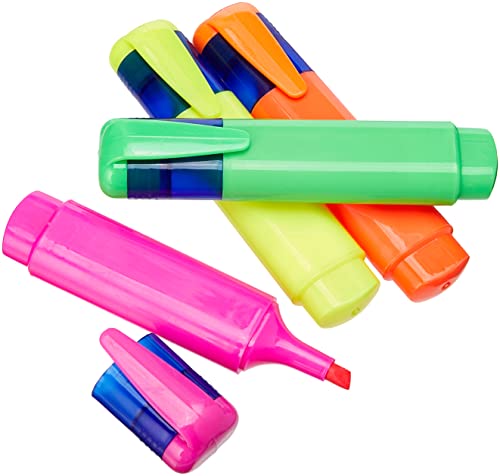 Just stationery COLOURED CHUNKY HIGHLIGHTERS 4 PACK