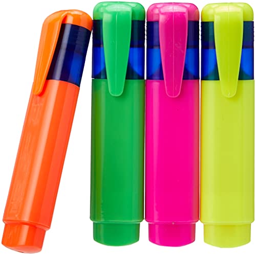 Just stationery COLOURED CHUNKY HIGHLIGHTERS 4 PACK