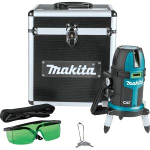 Makita SK209GDZ 12V max CXT Lithium-Ion Cordless Self-Leveling Multi-Line/Plumb Point Green Beam Laser, Tool Only