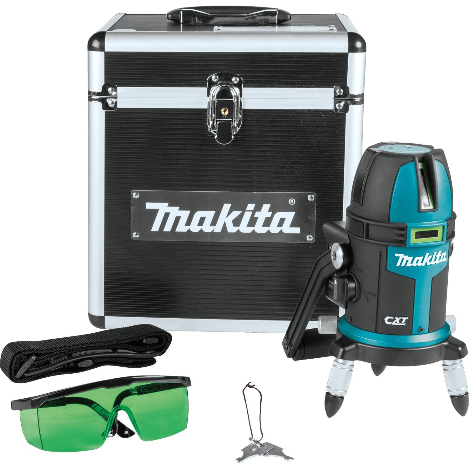 Makita SK209GDZ 12V max CXT Lithium-Ion Cordless Self-Leveling Multi-Line/Plumb Point Green Beam Laser, Tool Only