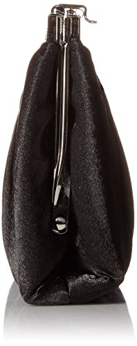 Jessica McClintock Blaire Satin Frame Evening Clutch, Black