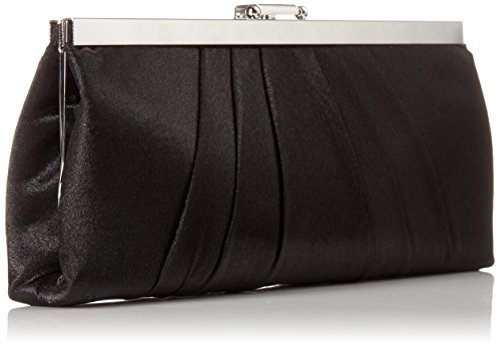 Jessica McClintock Blaire Satin Frame Evening Clutch, Black