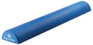 stott pilates soft density deluxe half foam roller, blue, 36"/92cm