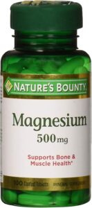 nature's bounty magnesium oxide 500mg, 100 tablets