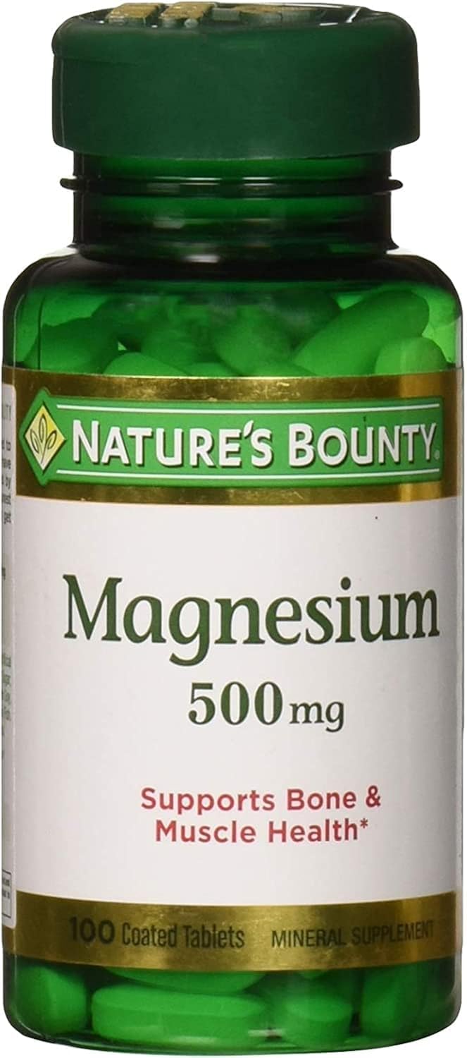 Nature's Bounty Magnesium Oxide 500mg, 100 Tablets