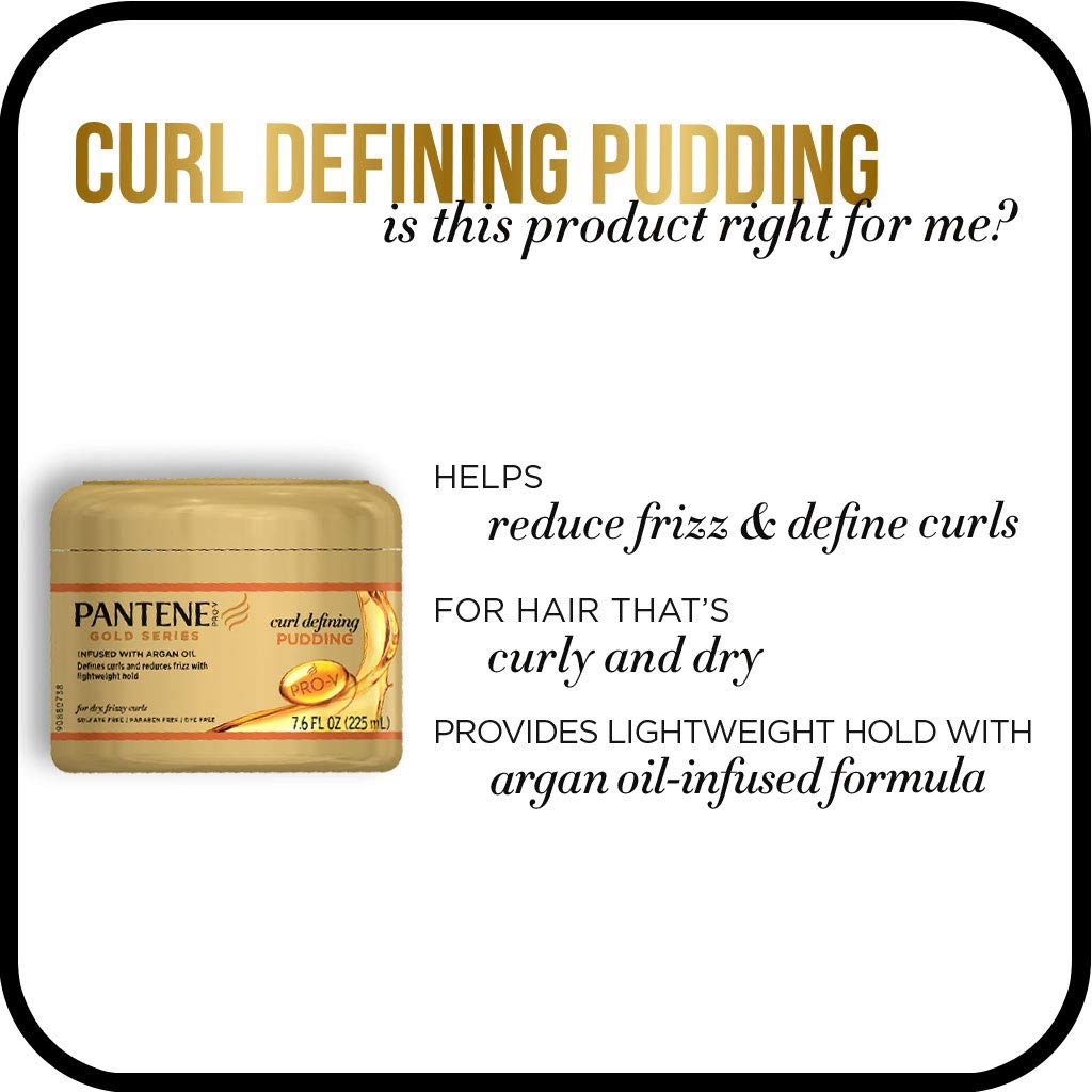 Pantene Gold Series Pudding Curl Defining 7.6 Ounce Jar (225ml) (2 Pack)