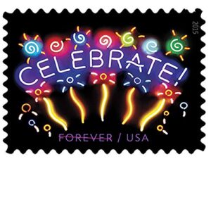 Neon Celebrate! USPS Forever Stamps - 5 Sheets of 20 - 2015 Release