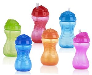 nuby 1pk twist n' sip no spill straw cup - colors may vary, one size (pack of 1)