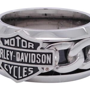 Harley-Davidson Men's Stainless Steel Chain Bar & Shield H-D Ring HSR0031 (9)