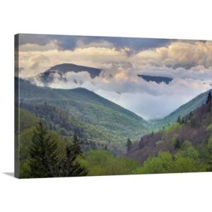 canvas on demand great smoky mountains national park, north carolina canvas wall art print by adam jones, home decor, united states artwork, 36"x24"