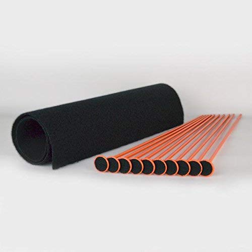 Gun Storage Solutions RR10SK-OR 10 Rifle Rod Starter Kit (Orange, 10 Rifle Rods and 15" x 19" Shelf Liner)