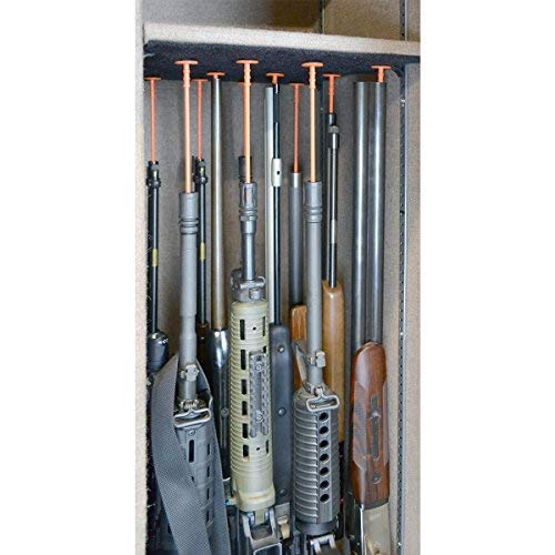 Gun Storage Solutions RR10SK-OR 10 Rifle Rod Starter Kit (Orange, 10 Rifle Rods and 15" x 19" Shelf Liner)