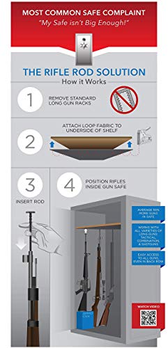 Gun Storage Solutions RR10SK-OR 10 Rifle Rod Starter Kit (Orange, 10 Rifle Rods and 15" x 19" Shelf Liner)