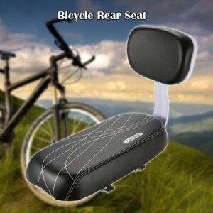 Lixada Bicycle Back Seat Cycling Bike Bicycle MTB PU Leather Soft Cushion Rear Rack Seat Children Seat with Back Rest