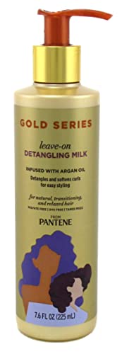 Pantene Gold Series Leave-In Detangling Milk 7.6 Ounce (225ml) (3 Pack)