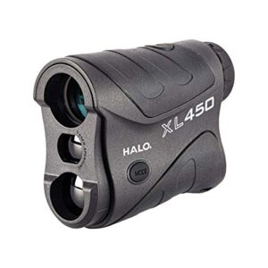 halo xl450 range finder, 450 yard laser range finder for rifle and bow hunting , black