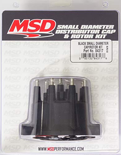 MSD 84317 Black Small Diameter Cap and Rotor Kit