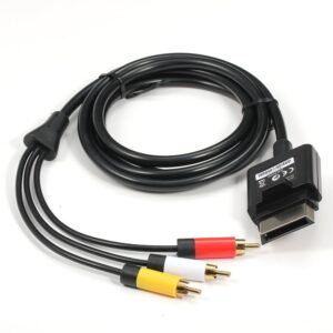 childmory 1.8m audio video av rca video composite cable cord for xbox 360 slim