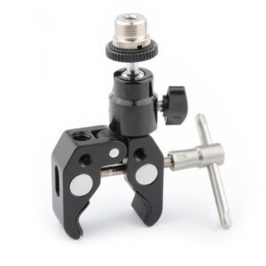 camvate crab clamp articulated 1/4 mini ball head for microphones - 1465