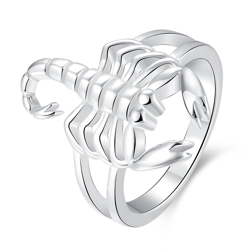 LZD Sterling Silver Plated Fashion Ring Women Scorpion B383 (8)