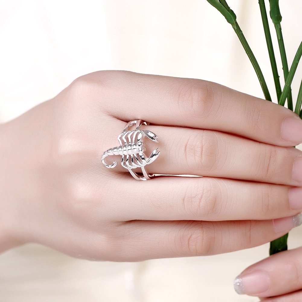 LZD Sterling Silver Plated Fashion Ring Women Scorpion B383 (8)