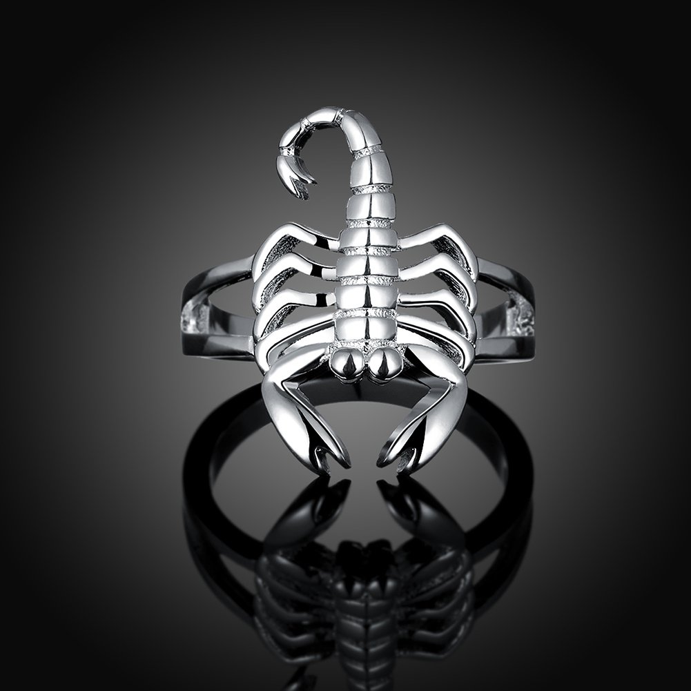 LZD Sterling Silver Plated Fashion Ring Women Scorpion B383 (8)