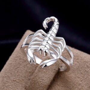 LZD Sterling Silver Plated Fashion Ring Women Scorpion B383 (8)