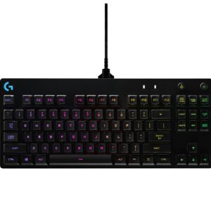 Logitech G Pro Mechanical Gaming Keyboard, 16.8 Million Colors RGB Backlit Keys, Ultra Portable Design, Detachable Micro USB Cable