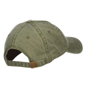 e4Hats.com US Navy Veteran Military Embroidered Washed Cap - Olive OSFM