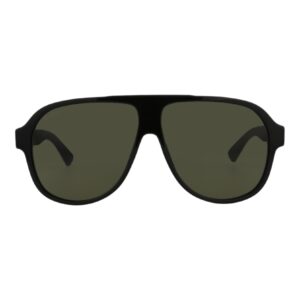 Gucci Urban Oversized Sunglasses, Lens-59 Bridge-11 Temple-145, Black / Green / Black