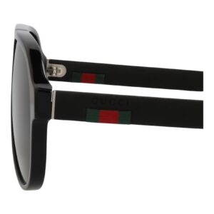 Gucci Urban Oversized Sunglasses, Lens-59 Bridge-11 Temple-145, Black / Green / Black