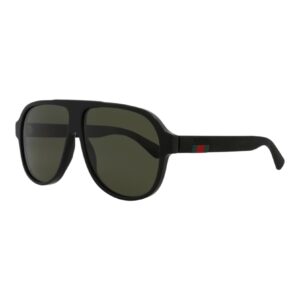 Gucci Urban Oversized Sunglasses, Lens-59 Bridge-11 Temple-145, Black / Green / Black