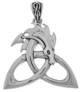 jewelry trends celtic dragon trinity knot sterling silver pendant