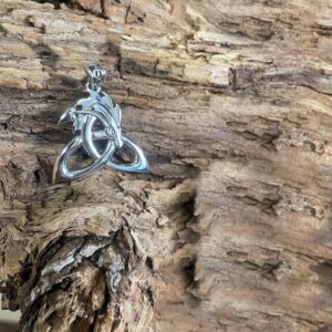 Jewelry Trends Celtic Dragon Trinity Knot Sterling Silver Pendant