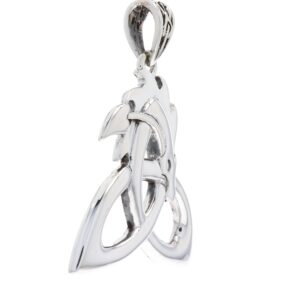 Jewelry Trends Celtic Dragon Trinity Knot Sterling Silver Pendant