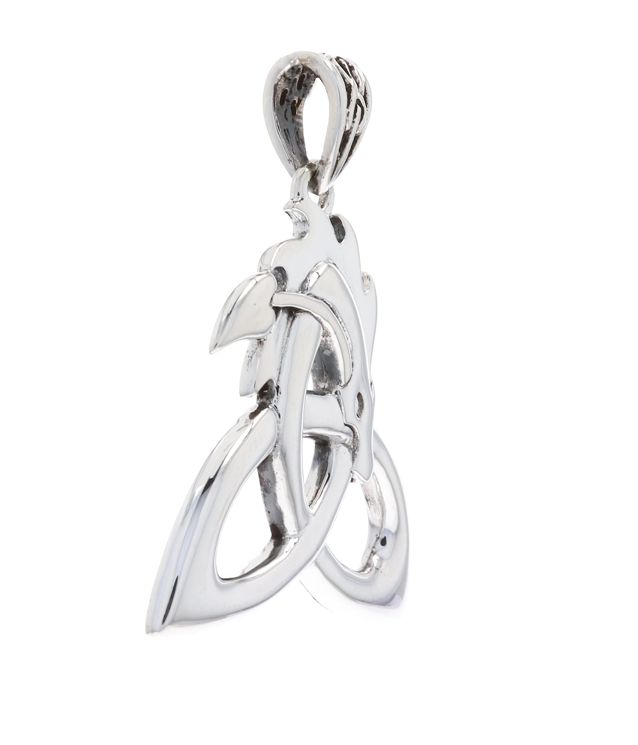 Jewelry Trends Celtic Dragon Trinity Knot Sterling Silver Pendant