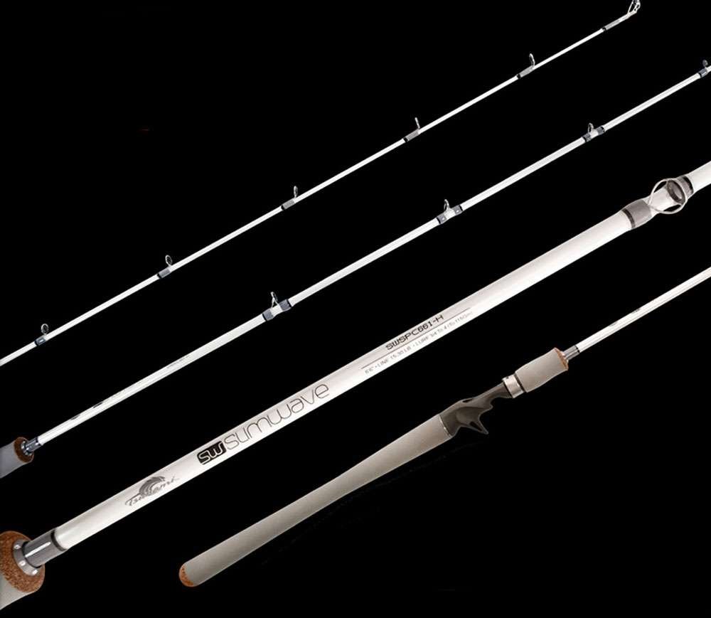 Tsunami Slim Wave White Jigging Conventional Rod 6'4" Medium Heavy SWSPC-641-MH