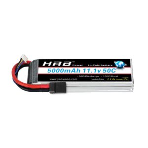 hrb 3s 5000mah lipo battery 11.1v 50c rc lipo battery with tr plug compatible with rc helicopter airplane quadcopter car truck boat