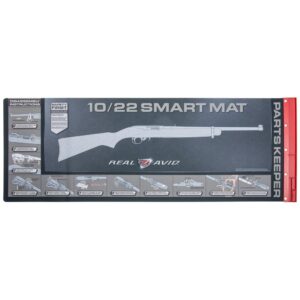 real avid 10 22 smart mat - 43x16" | ruger 10 22 gun mat w/ disassembly instructions | oil resistant shock absorbing mat w/ magnetic parts tray | perfect addition to gun cleaning supplies for 22 rifle