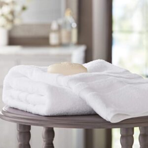 member's mark hotel premier collection 100% cotton luxury bath towel, white