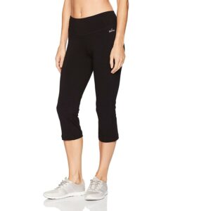 spalding women's yoga crop, black, x-large