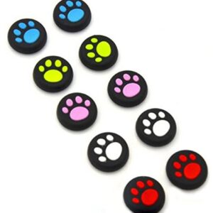 Analog Silicone Thumb Stick Grips Cap Joystick ThumbSticks Caps Cover for PS4 PS3 Xbox One Xbox 360 PS2 Game Controllers (4 x Pink Cat Dog Paw)