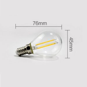 CTKcom 2W G45 Candelabra LED Bulbs Dimmable(4 Pack)- E14 Base Vintage Edison Incandescent Bulb 20W Equivalent 6000K Daylight White Bulbs for Home,Pendant Light,Sconces,Light Fixtures AC110V~130V