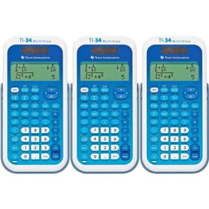 texas instruments ti-34 multiview scientific calculator 3-pack