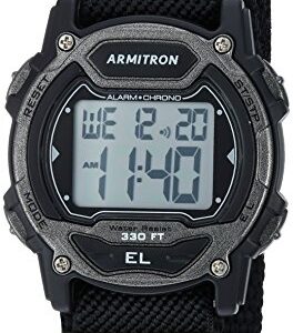 Armitron Sport Unisex 45/7004GBK Digital Chronograph Black Nylon Strap Watch