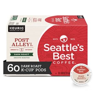 seattle's best coffee post alley blend dark roast k-cup pods | 6 boxes of 10 (60 total pods)