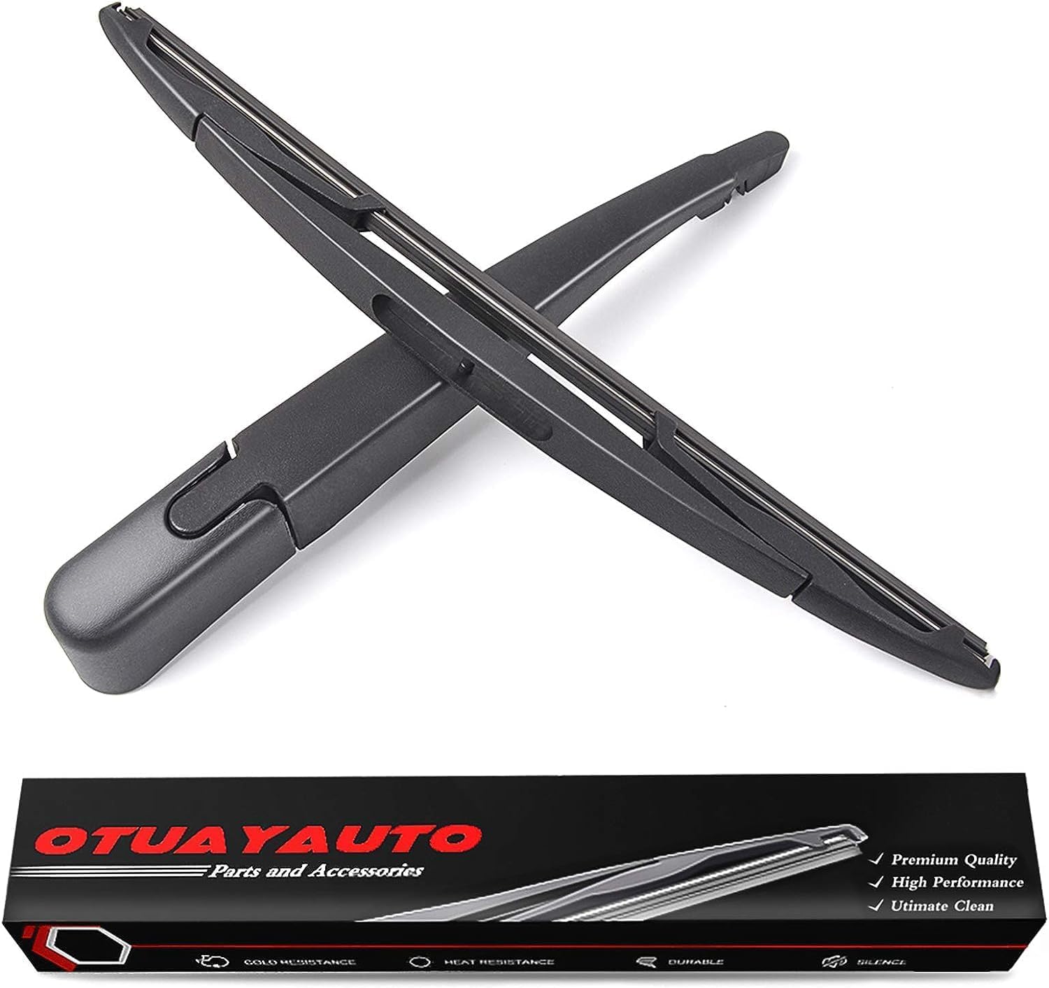 OTUAYAUTO Rear Windshield Wiper Set - Replacement for 2008-2012 Ford Escape, 2010-2018 Lincoln MKT Rear Wiper Arm and Rear Windshield Blade Assembly OE:8L8Z17526-C