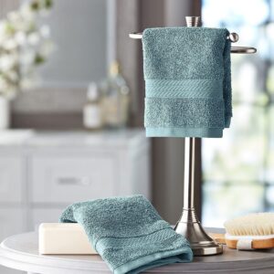 member's mark hotel premier collection 100% cotton luxury washcloth, 2-pack, blue