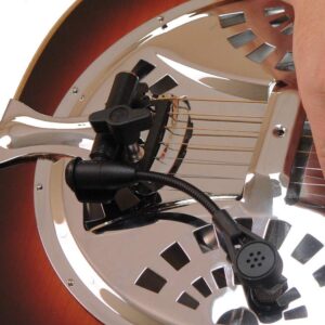 Gold Tone ABS-D Banjo-Resonator Guitar Mic (Dynamic) - Gooseneck Microphone with Adjustable Bracket - Includes Pre-amp