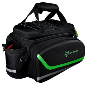 rockbros bike trunk bag 17l-45l rear rack bags for bicycles waterproof